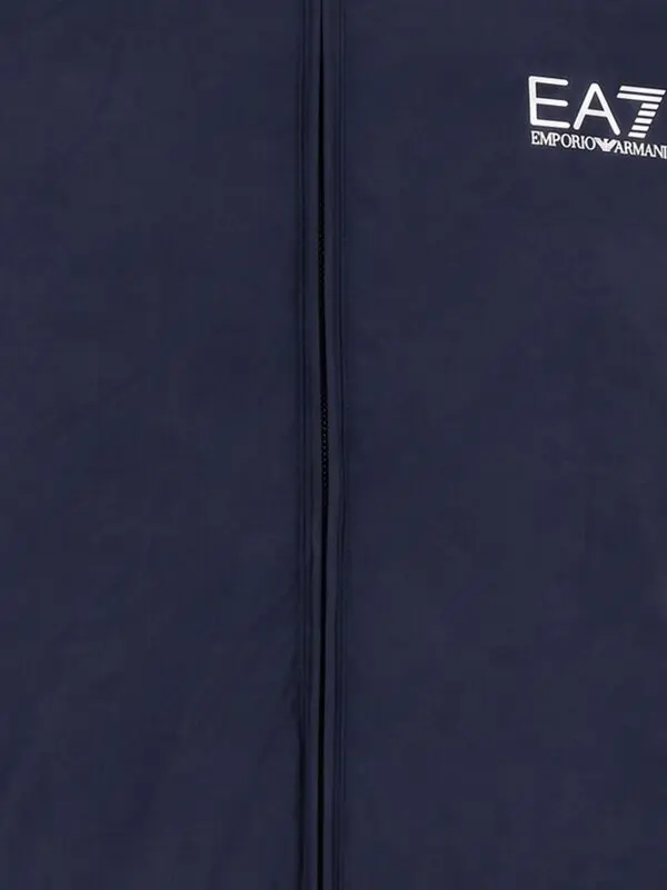 EA7 High Neck Technical Fabric Zip-up Sweatshirt With Side Bands