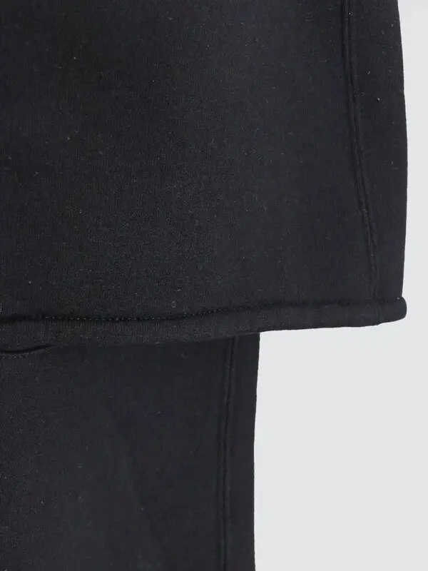 Sacai High-waisted Asymmetrical Straight-leg Cotton Trousers