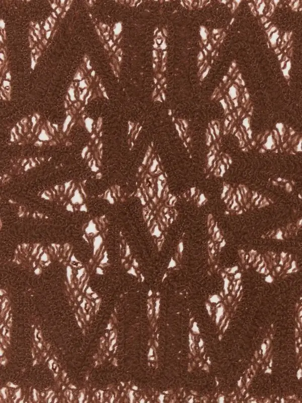Max Mara Openwork Cashmere And Silk Turtleneck Jumper With Dropped Shoulders