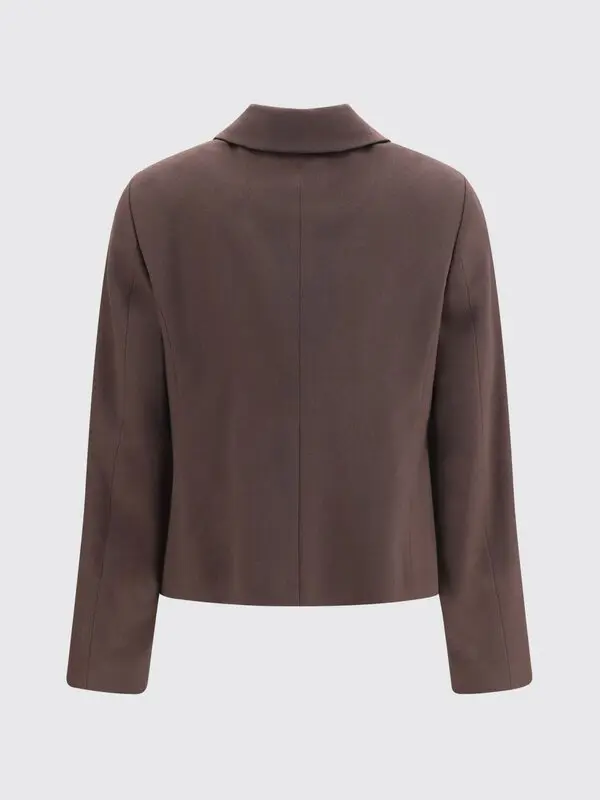 LARDINI Pure Virgin Wool Shirt Jacket With Classic Collar And Pockets - Brown