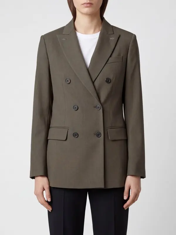 Max Mara Double-breasted Blazer In Pure Virgin Wool With Four-button Closure