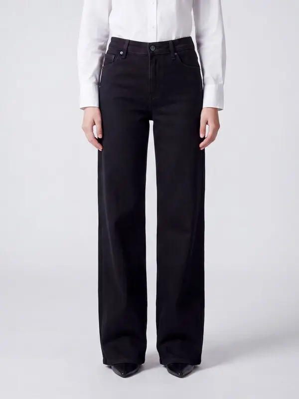 FRAME Le Slim Palazzo High-waisted Wide-leg Jeans In Denim - Black