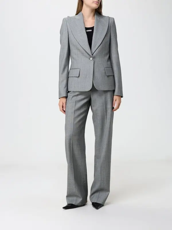 Alexander McQueen Single-breasted Short Viscose Blazer With Peak Lapels - Black