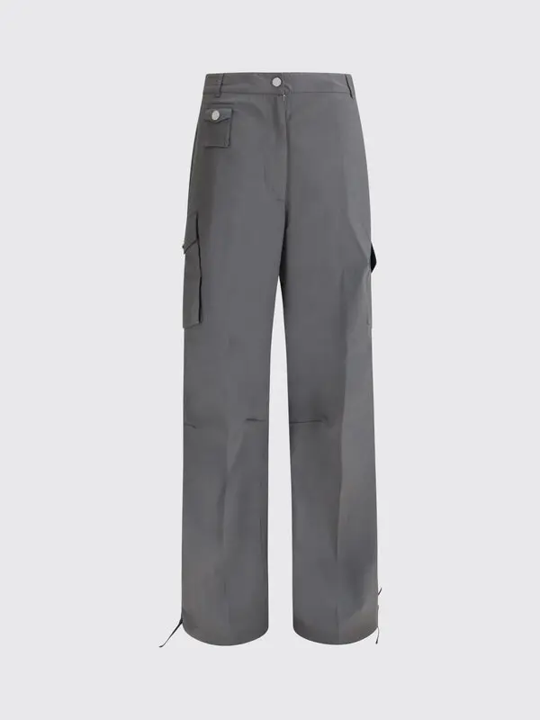 GANNI High-waisted Straight Leg Stretch Cotton Cargo Trousers