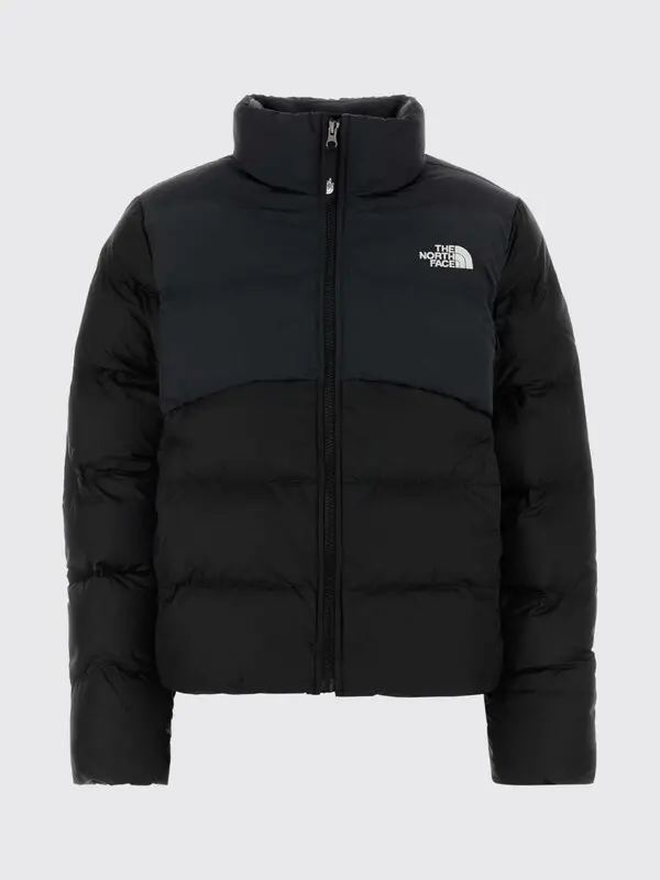 The North Face Water-repellent Cropped Puffer Jacket With Funnel Neck - Black