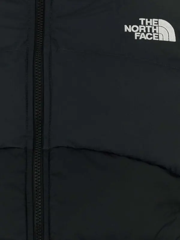 The North Face Water-repellent Cropped Puffer Jacket With Funnel Neck - Black