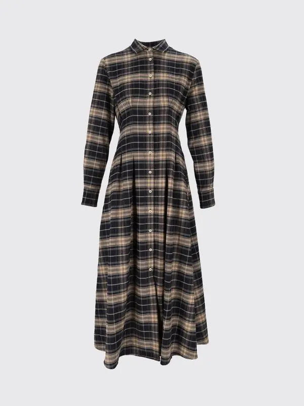 MC2 SAINT BARTH Midi Shirtdress In Viscose Blend With Classic Collar - Blue