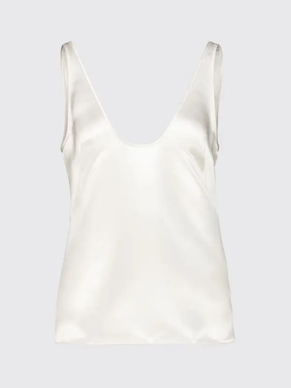 TOM FORD Off-the-shoulder Pure Silk Top With A U-neckline
