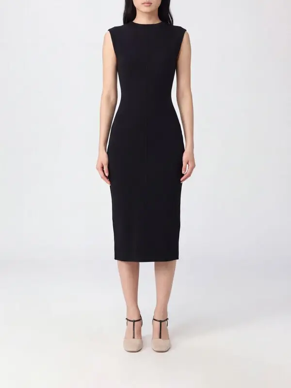 Jacquemus Sleeveless Slim-fit Midi Sheath Dress With A Crew Neckline