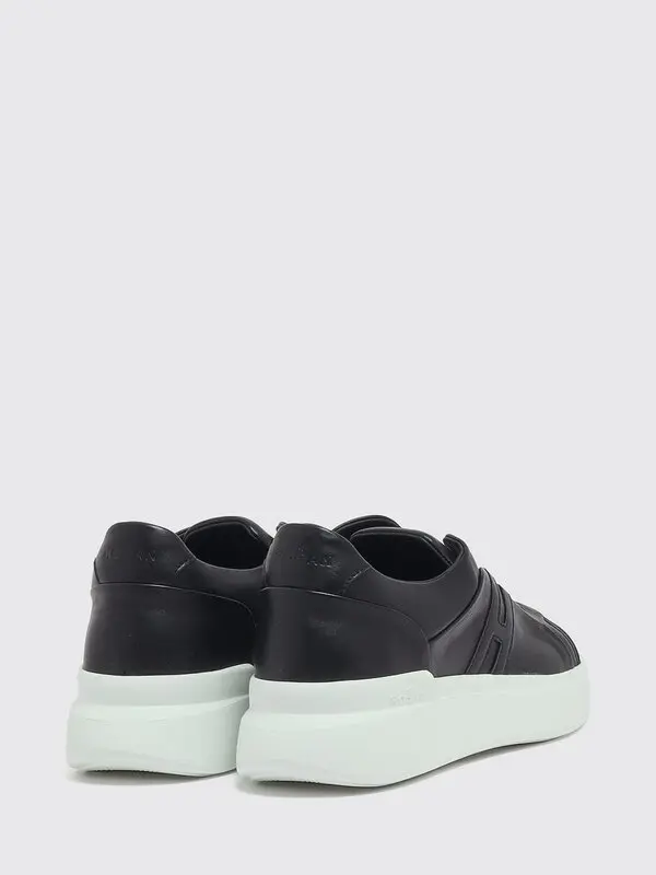 Hogan H580 Slip-on Sneakers In Nappa Leather With A Platform Sole - Black