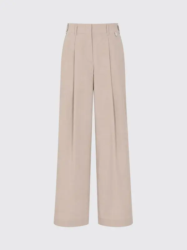 Herno High-waisted Wide-leg Crêpe Trousers With Front Pleats