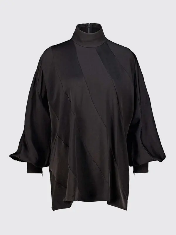 Zimmermann Viscose Blouse With High Neck And Balloon Sleeves