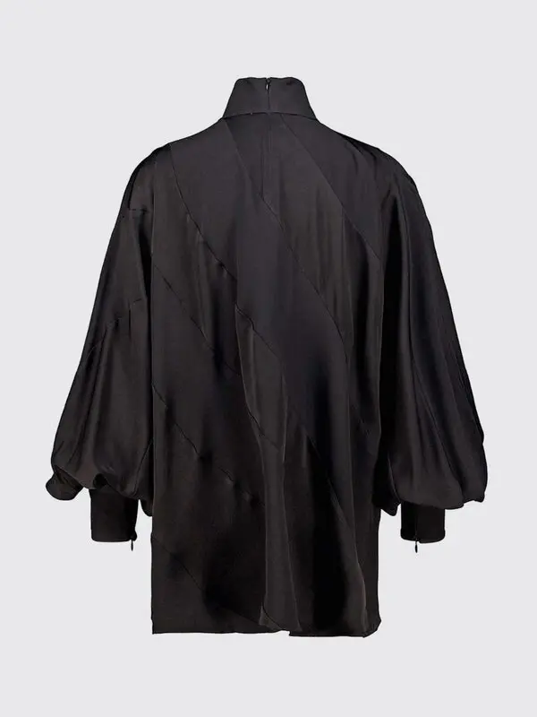 Zimmermann Viscose Blouse With High Neck And Balloon Sleeves