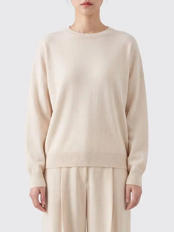 Brunello Cucinelli Dropped Shoulder Pure Cashmere Jumper - Butter