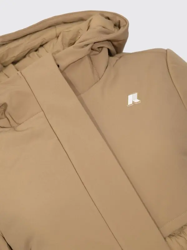 K-WAY Long Quilted Parka With Hood And Primaloft® Technology - Beige