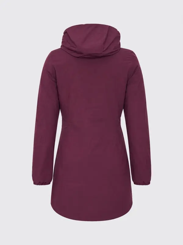 K-WAY Denise Long Reversible And Waterproof Hooded Windbreaker Jacket - Wine