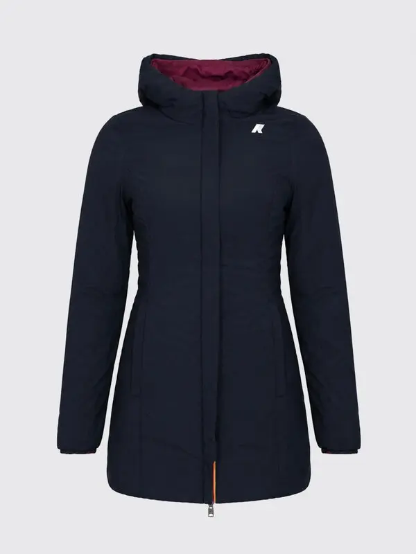 K-WAY Denise Long Reversible And Waterproof Hooded Windbreaker Jacket - Wine