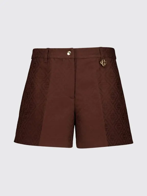 Casablanca Monogram Cotton Shorts With Logo Charm