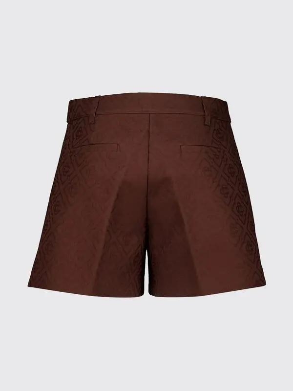 Casablanca Monogram Cotton Shorts With Logo Charm