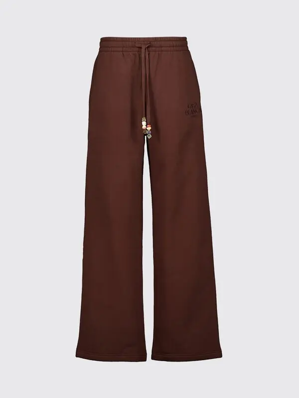Casablanca Low-rise Wide Leg Jogging Trousers In Cotton And Cashmere