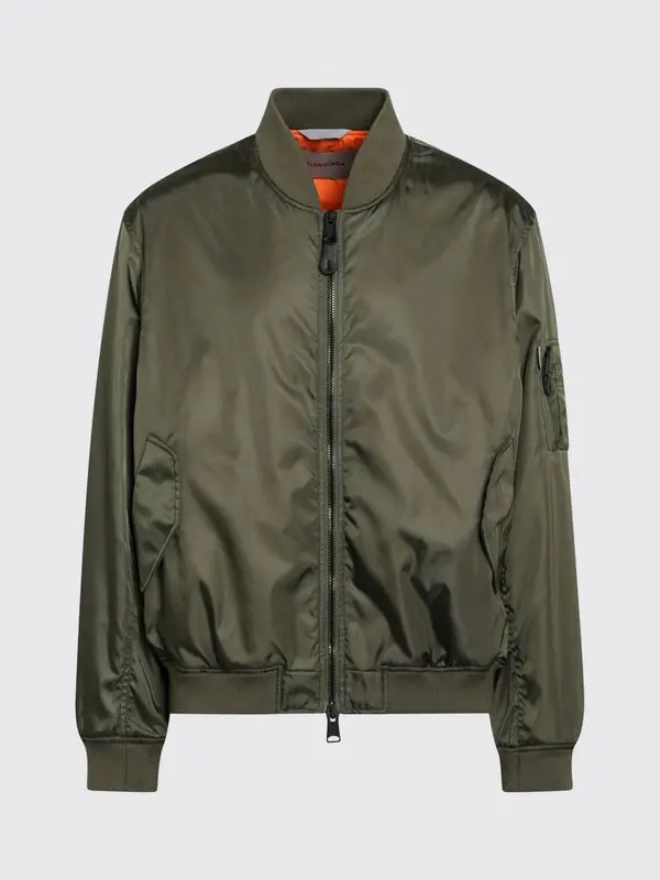 Balenciaga Nylon Bomber Jacket With Zip Closure And Elasticated Cuffs