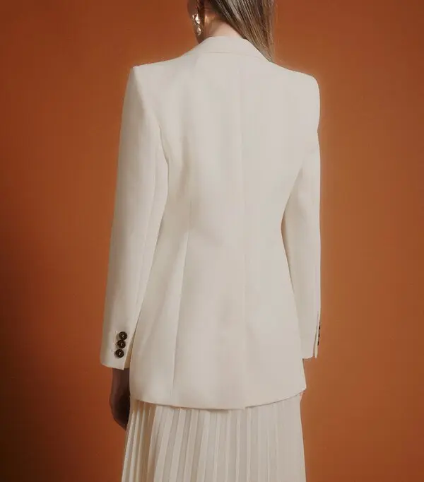 Marella Double-breasted Blazer - White