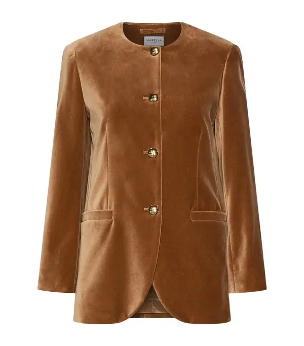 Marella Cotton Velvet Blazer