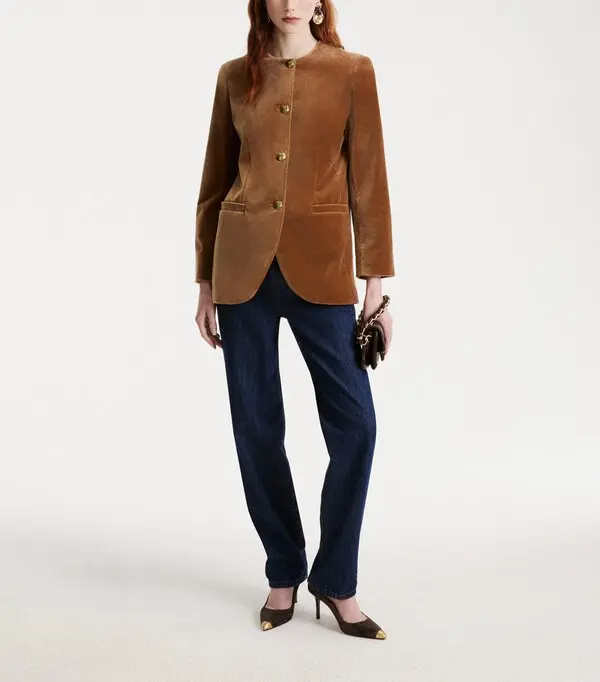 Marella Cotton Velvet Blazer