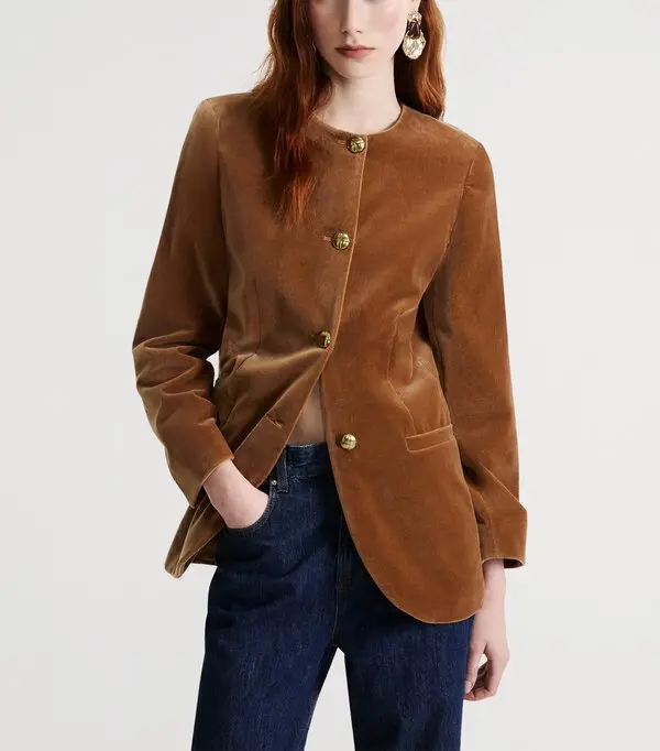 Marella Cotton Velvet Blazer