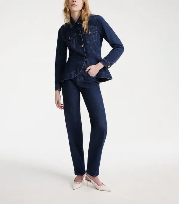 Marella Hourglass Denim Jacket - Blue