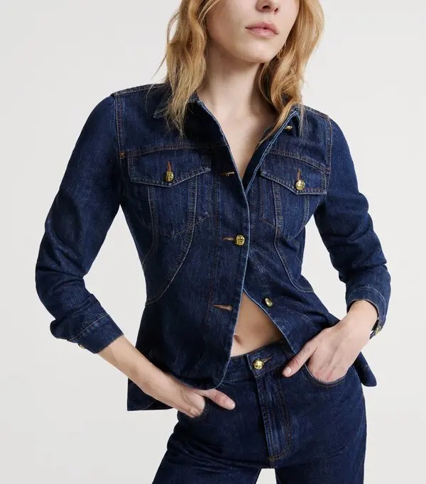 Marella Hourglass Denim Jacket - Blue