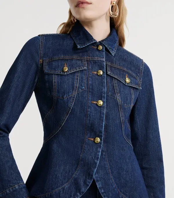 Marella Hourglass Denim Jacket - Blue