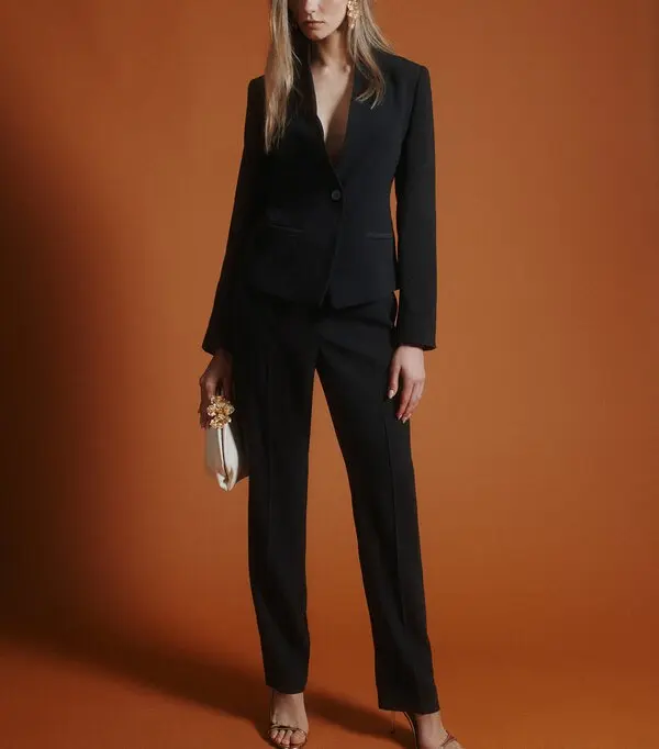 Marella Envers Satin Straight Trousers