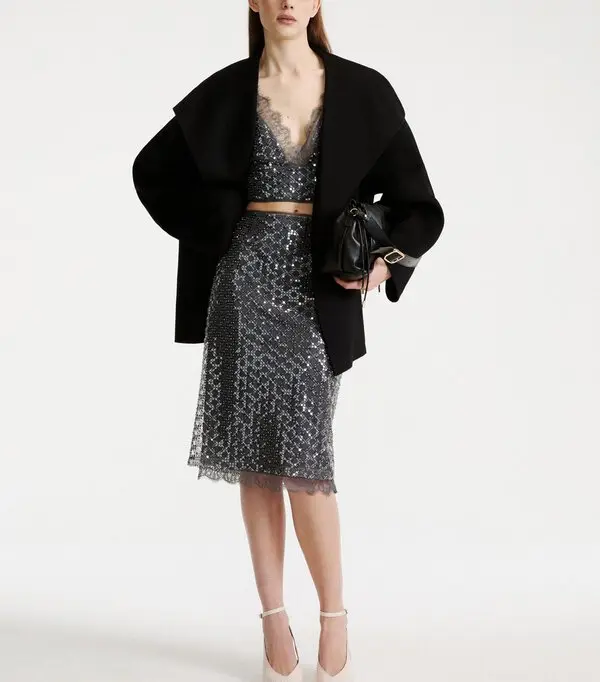 Marella Sequinned Mini Skirt - Grey