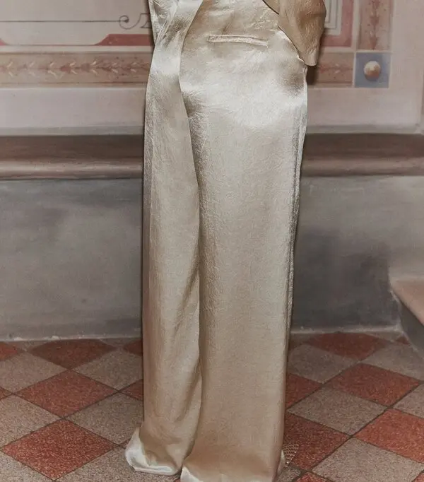 Marella Satin Wide-leg Trousers