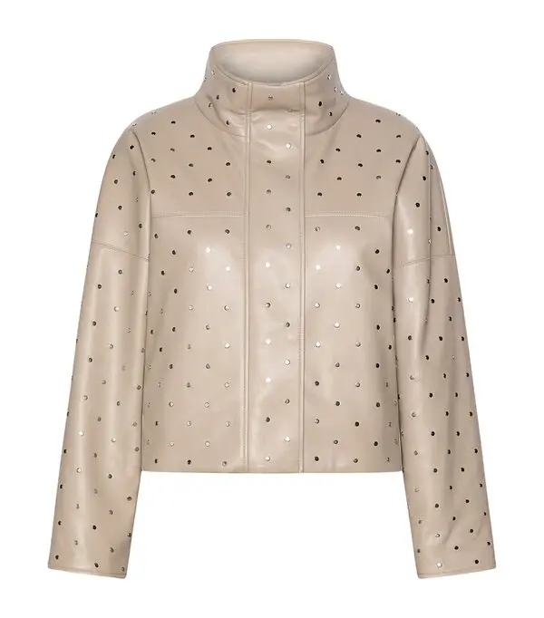 Marella Faux Leather Studded Jacket