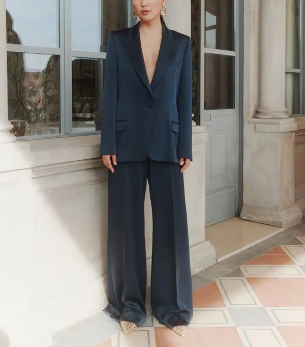 Marella Satin Wide-leg Trousers