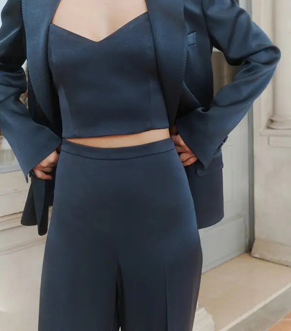 Marella Satin Wide-leg Trousers
