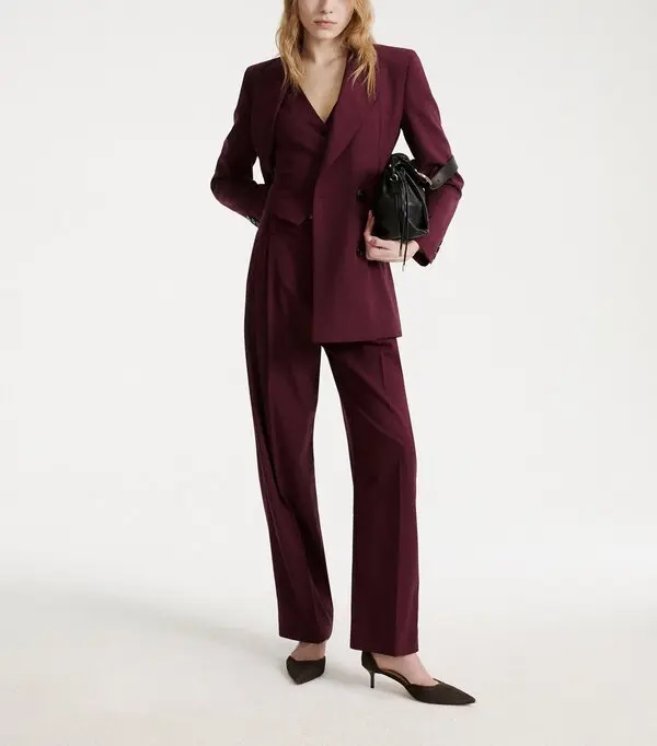 Marella Virgin Wool-blend Tailored Trousers