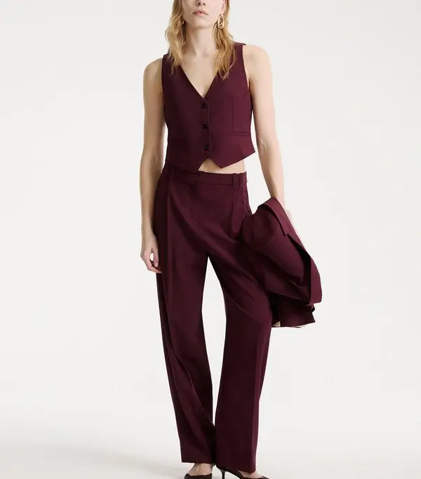 Marella Virgin Wool-blend Tailored Trousers