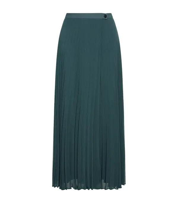 Marella Georgette Pleated Skirt - Navy