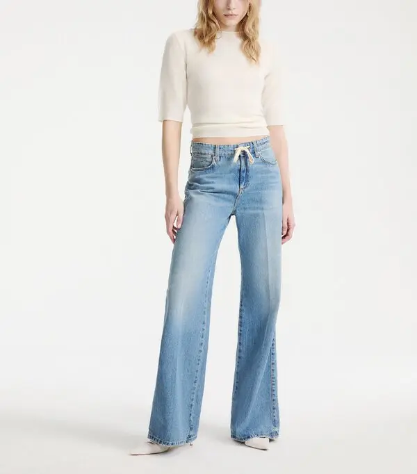 Marella Drawstring High-rise Wide-leg Jeans