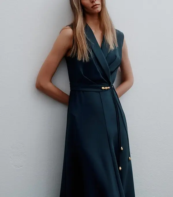 Marella Satin Sleeveless Envers Dress