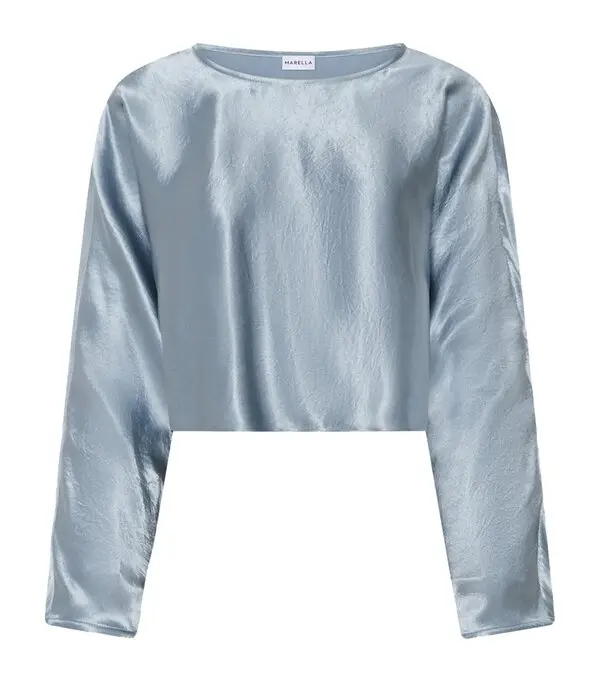 Marella Satin Cropped Blouse