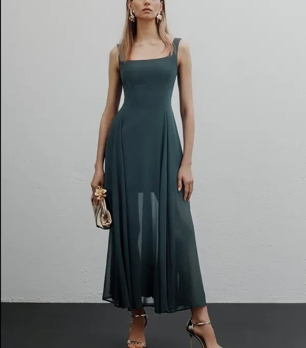 Marella Georgette Sleeveless Midi Dress
