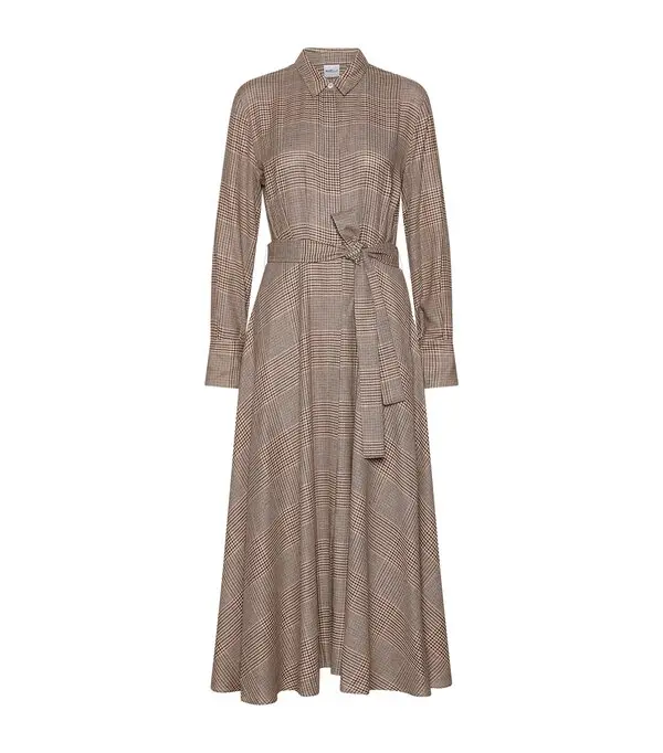 Marella Check Maxi Shirt Dress