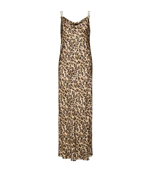 Marella Leopard-print Sleeveless Maxi Dress