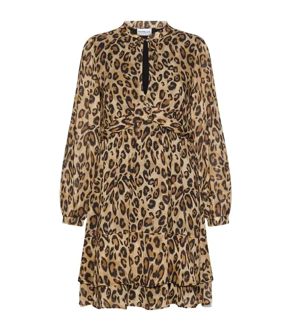 Marella Georgette Leopard-print Midi Dress