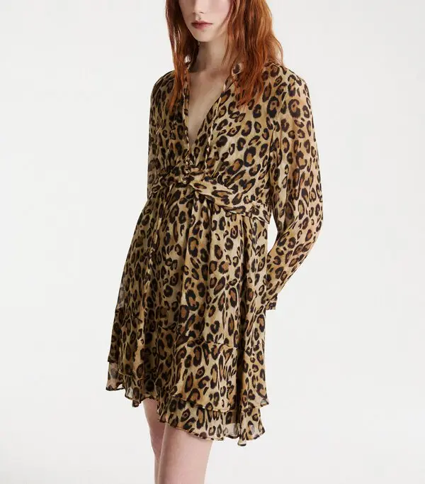 Marella Georgette Leopard-print Midi Dress