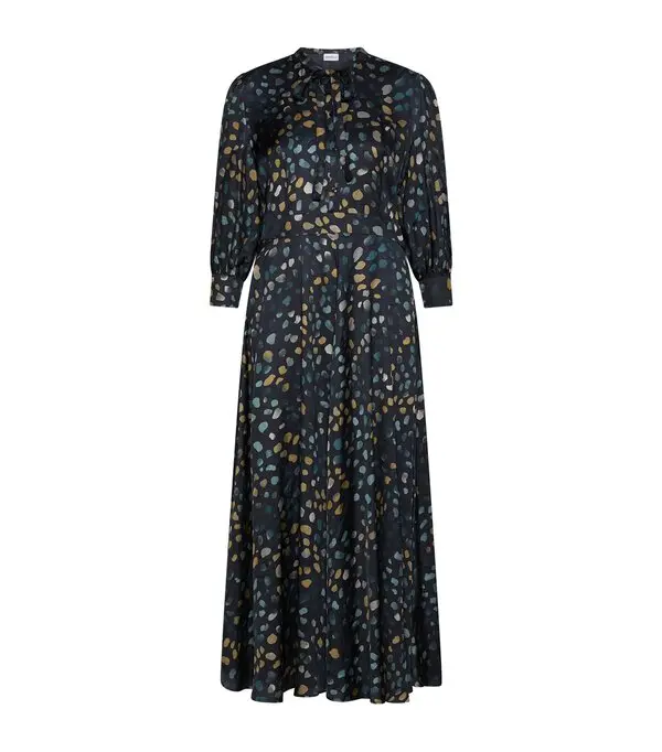 Marella Ribbon-detail Midi Shirt Dress - Navy